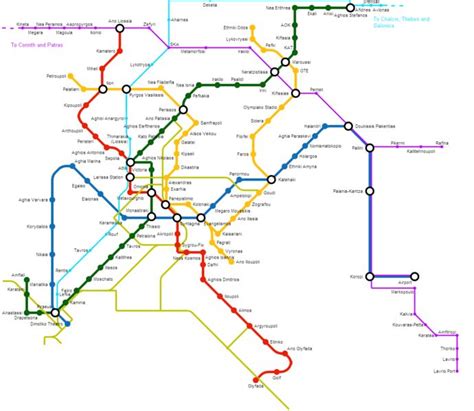 Athens Public Transport Map Transport Map Athens Athens Metro