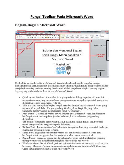 Fungsi Toolbar Pada Microsoft Word Pdf