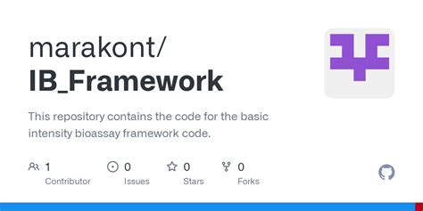 Github Marakontibframework This Repository Contains The Code For