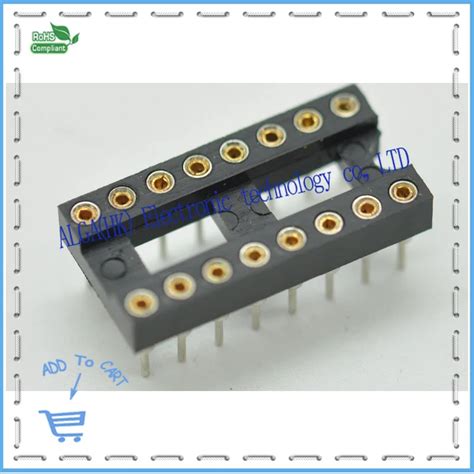 16p Dip16 Socket Hole Round Pin Dip Socket 16pin And Free Shipping In