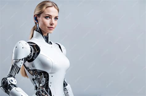 Premium Photo Beautiful Female Robot With Artificial Intelligence