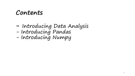 2 Data Preprocessing With Numpy And Pandaspptx Computing Technology And Computing