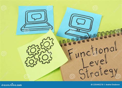 Functional Level Strategy Is Shown On The Business Photo Using The Text Stock Photo Image Of