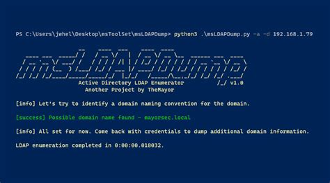 msldapdump on offsec tools