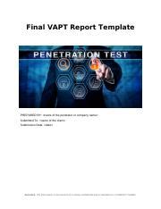 Comprehensive VAPT Report Key Findings Recommendations Course Hero