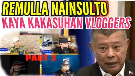 Remulla Nainsulto Kaya Kakasuhan Mga Vloggers Ii Contempt Of Court