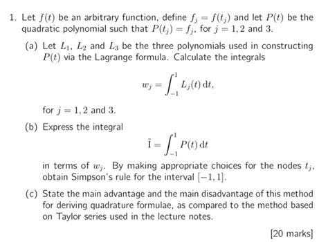 1 Let Ft Be An Arbitrary Function Define F
