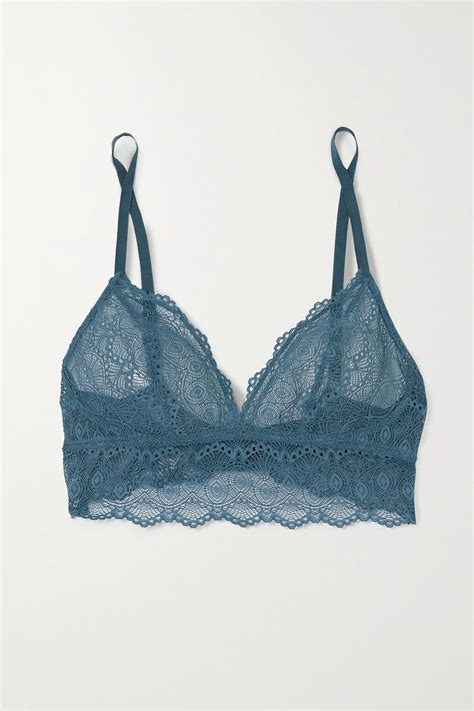 Else Camellia Corded Stretch Lace Soft Cup Bra In Blue Lyst