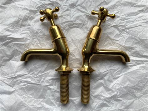 Aged Brass Basin Or Sink Taps Sold Tap Refurbishment