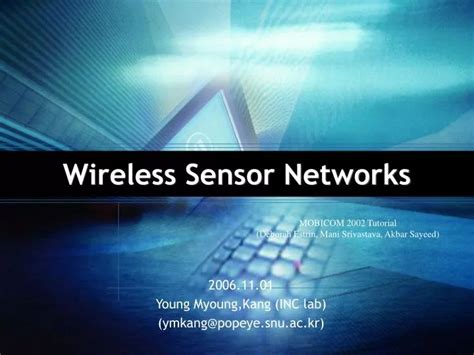 PPT Wireless Sensor Networks PowerPoint Presentation Free Download ID