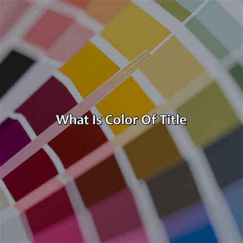 what is color of title