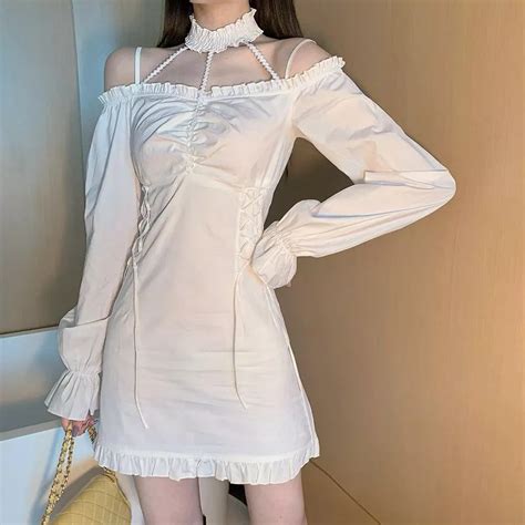 Sexy Spaghetti Strap Off Shoulder White Dress On Storenvy