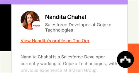 Nandita Chahal Salesforce Developer At Gojoko Technologies The Org