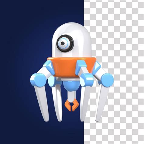 Premium Psd 3d Robot Spider Illustration