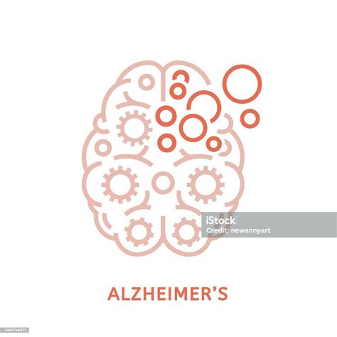 윤곽선 스타일의 벡터 알츠하이머 아이콘입니다 편집 가능한 일러스트레이션 아이콘에 대한 스톡 벡터 아트 및 기타 이미지 아이콘 치매 퇴행성 신경질환 Istock