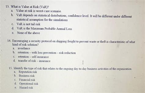 Solved What Is Value At Risk VaR A Value At Risk Is Chegg Com