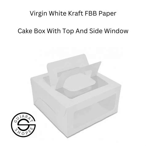500 Gram 1 2 Kg Cake White Fbb Paper Box 8 X 8 X 4 Inch Without Window At ₹ 11 93 Piece In Rajkot