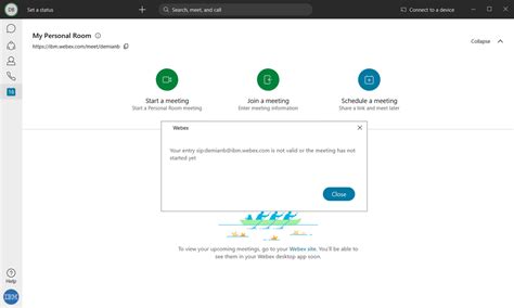 Start A Meeting Not Working In The New Webex Client Desktop Windows