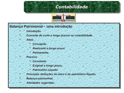 Ppt Contabilidadecontabilidade Balanço Patrimonial Uma Introdução