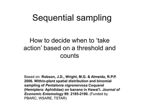 Sequential Sampling Banana Aphidppt