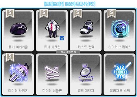 20231221 메이플스토리 캐시업데이트 128기 로얄스타일 목록 And 확률 [하이퍼 퓨처 세트] 네이버 블로그