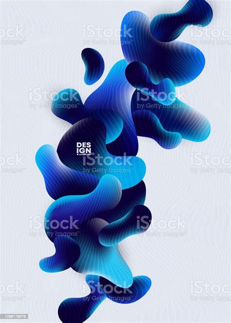 다채로운 유체 그라데이션 모양과 기하학적 요소 액체 디자인 흐르는 추상적 기하학적 모양 구성 그라데이션 메시로 만든 벡터 질량벡터 추상적 배경 0명에 대한 스톡 벡터 아트