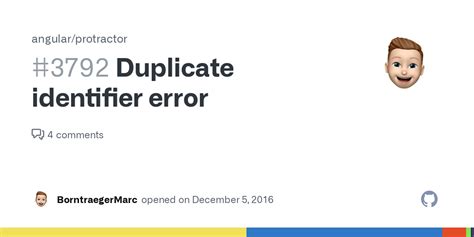 Duplicate Identifier Error · Issue 3792 · Angularprotractor · Github