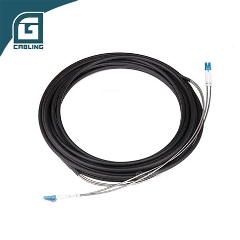 Gcabling Duplex Drop Fiber Optical Patch Cord Lc Upc 10m Armour Drop Cable Gcabling Optical