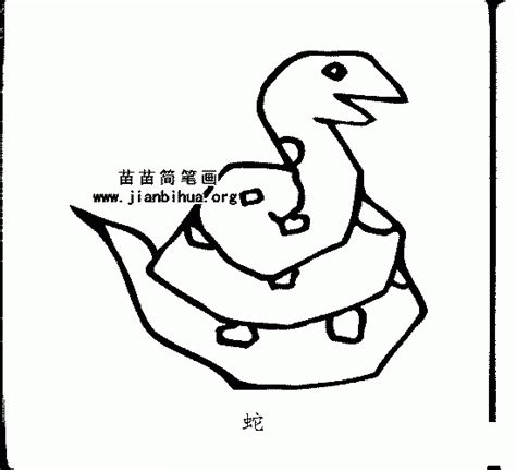 爬行类简笔画 简笔画图片大全 普车都
