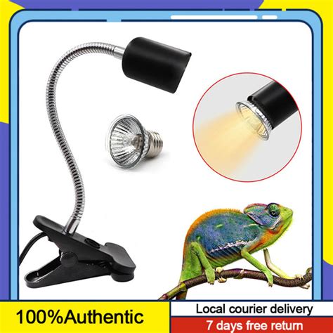 Reptile Heat Lamp UVA UVB Reptile Light With Holder Switch Rotatable Basking Lamp For