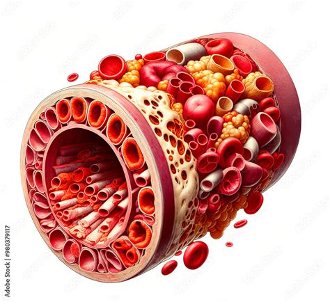 Lateral Cross Sectional Anatomical Illustration Showing The Layers And Components Of The Aortic