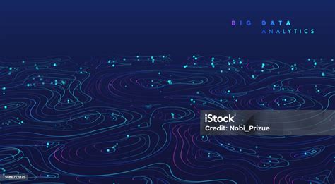 Abstract Data Transmission Visualization Stock Illustration Download Image Now Topography