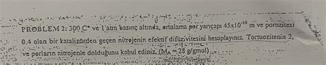 Calculate The Effective Diffusivity Of Nitrogen