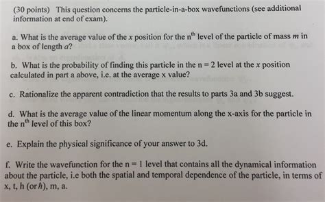 Solved Points This Question Concerns The Chegg
