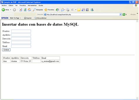 Almacenar Datos En Una Base De Datos Por Medio De La Web El Blog De Amizba