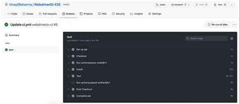 Running Webdriverio Test On Github Actions Ci Testvagrant