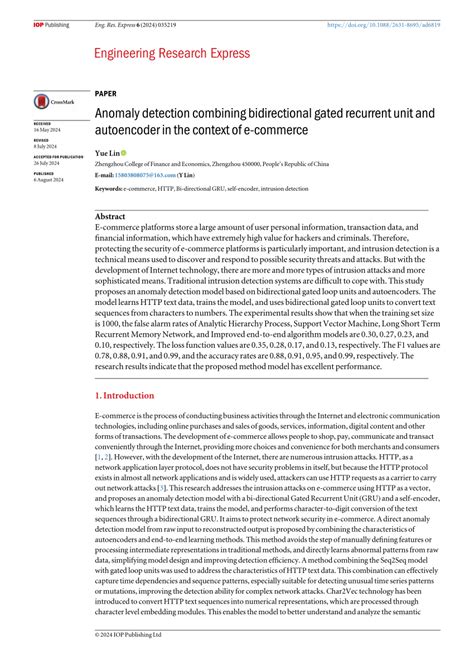 Anomaly Detection Combining Bidirectional Gated Recurrent Unit And Autoencoder In The Context Of