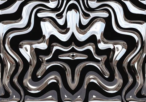 Premium Psd Abstract Chrome Metal Curvey Pattern Graphic Design Element
