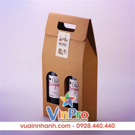 Hộp Giấy Đựng Rượu Vang Sang Trọng Làm Quà Tặng