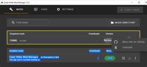 OW Mod Manager 1 2 3 Doesn T Install OWML Issue 124 Ow Mods Ow Mod