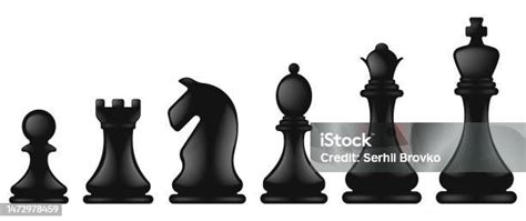 체스 조각 아이콘입니다 체스 아이콘 왕 여왕 루크 기사 주교 폰 벡터 그림입니다 3차원 형태에 대한 스톡 벡터 아트 및 기타