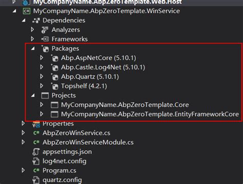 Aspnet Zero中使用windows Service Topshelf来承载任务 Thinking110 博客园