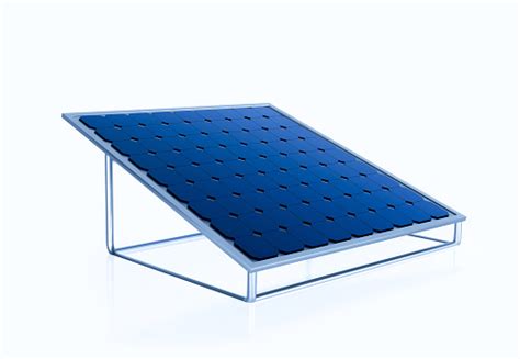 흰색 배경에 격리 된 태양 전지 패널 청정 에너지를 생성하는 태양 전지 패널의 태양광 전지 3d 렌더링 0명에 대한 스톡 사진 및 기타 이미지 Istock