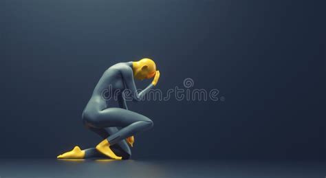 Abstract Woman Posing And Dancing Dynamic Motion And Balance Concept Stock Illustration