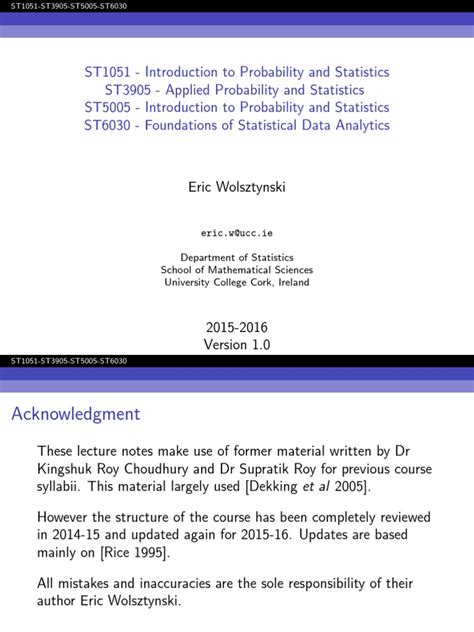 Ips Slides Pdf Probability Distribution Random Variable