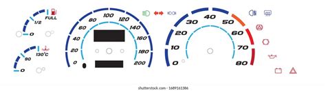 Dashboard Template Cars That Have Analog Stock Vector Royalty Free