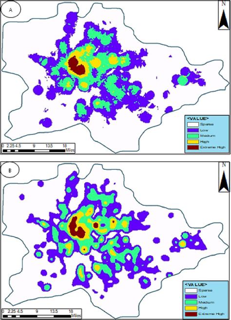 Fig A3 Crashes Distribution Pattern By Point Density Estimation A Download Scientific