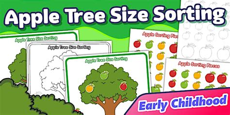 Apple Tree Sorting Worksheet Fine Motor Skills Twinkl