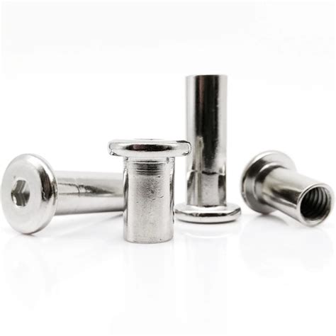 304 스테인리스 스틸 플랫 육각 소켓 헤드 가구 리벳 인서트 조인트 슬리브 커넥터 너트 M3 M4 M5 M6 M8 M10 길이 5 120mm Aliexpress