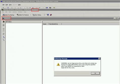 netbackup restore issue vox
